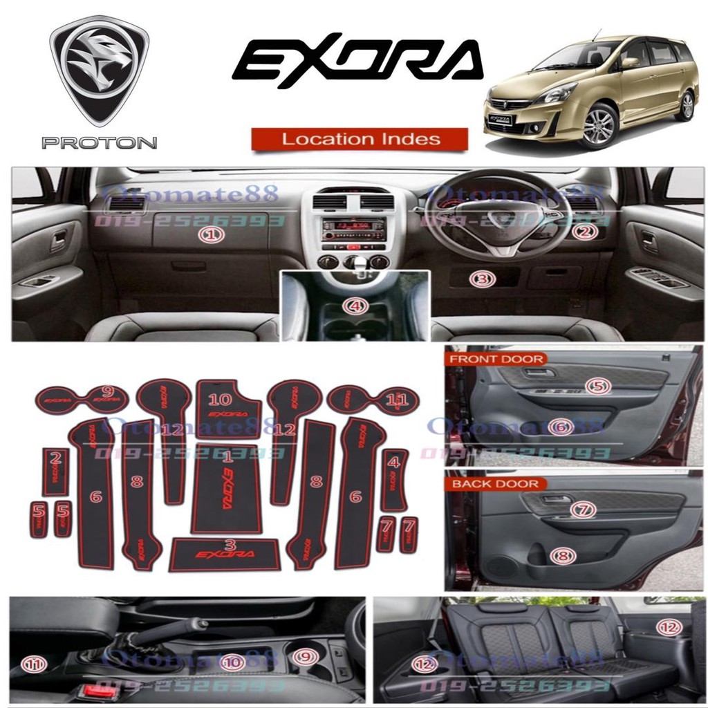 (Ready stock) Proton Interior Slot Mat Storage Tank X50 IRIZ SAGA BLM ...