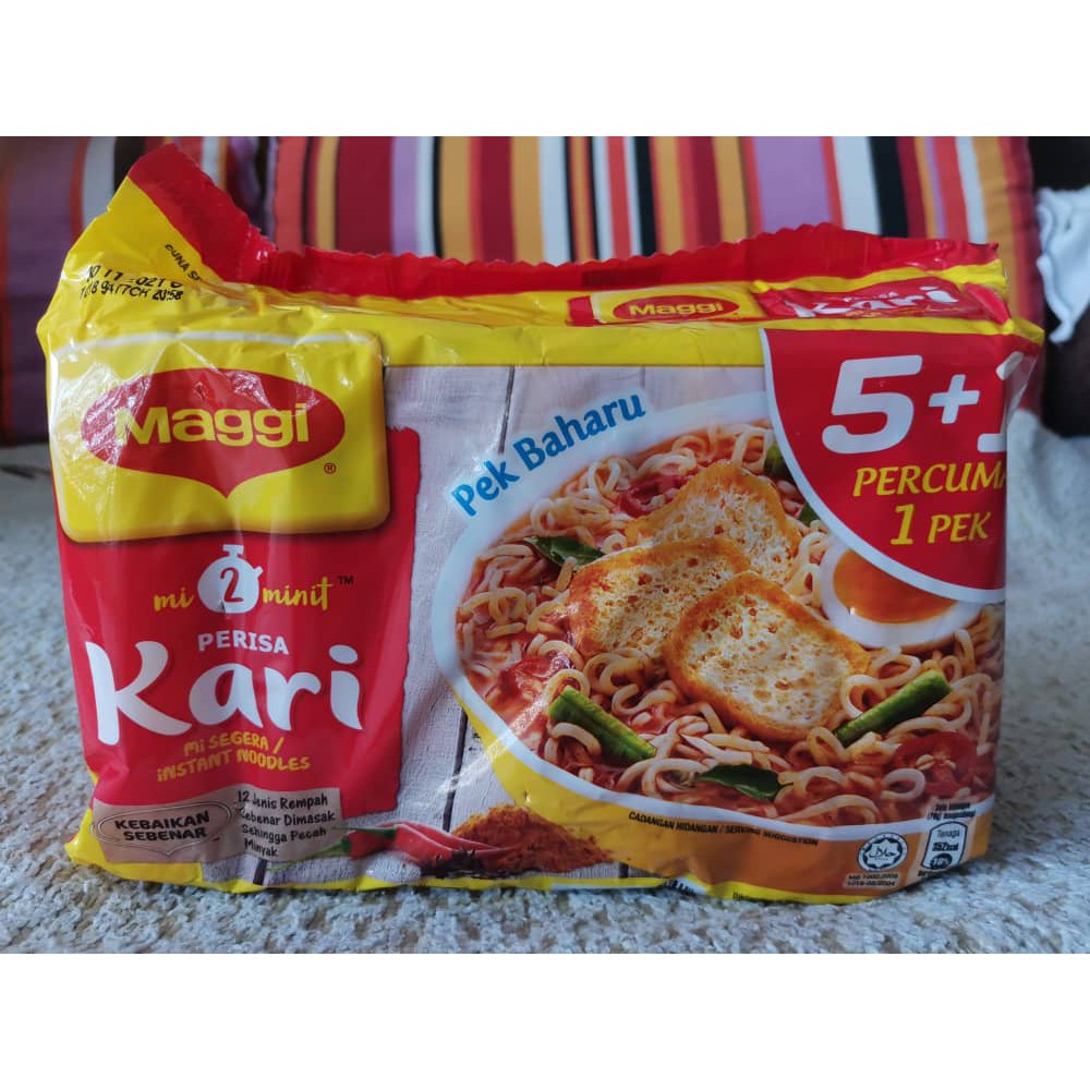Nestle Maggi Mee Curry 2 minit 5+1 (Selling Per Packs) (6x79g) | Shopee ...