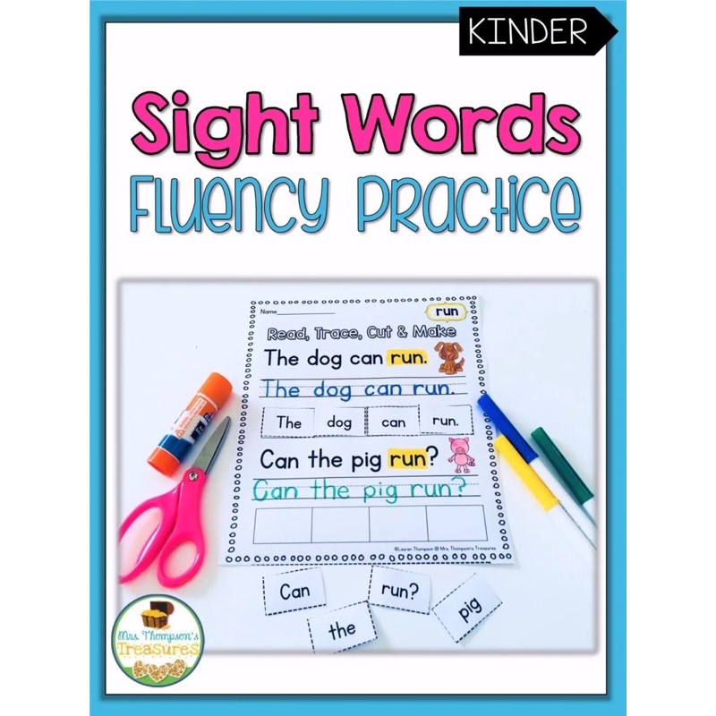 Printable Sight Words Fluency Practice for Kindergarden | Shopee Malaysia