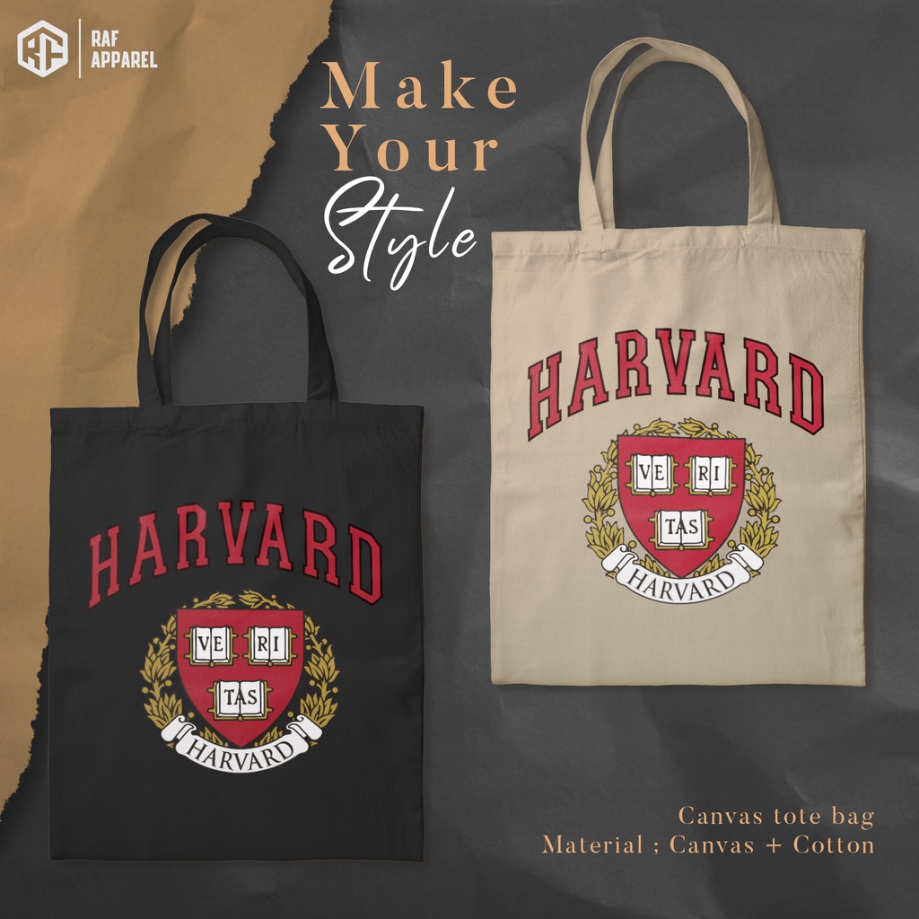 HARVARD TOTE BAG ( 12oz ) PREMIUM QUALITY | Shopee Malaysia