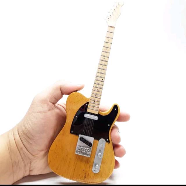 Miniature Guitar fender telecaster natural bonus stand Wall Hanging ...
