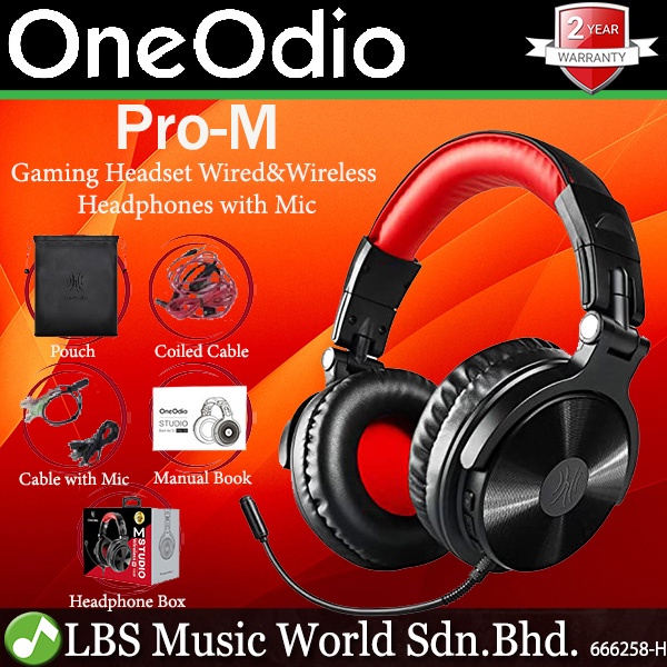 OneOdio Pro-M Gaming Headset Wireless Headphone With Extend Mic For ...