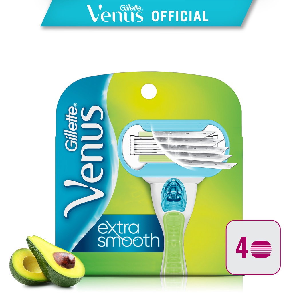Gillette Venus Extra Smooth Razor Refills (5 Blades) (4 Carts) | Shopee ...