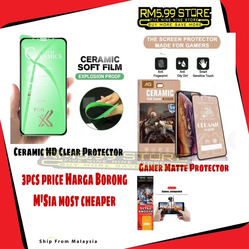 (3Pcs Unbreak Game Matte/Ceramic HD)Realme 9i 7i 5 5i 5s 6i C3 C21 C2 C11 C12 2 C1 C15 C17 C25s ...