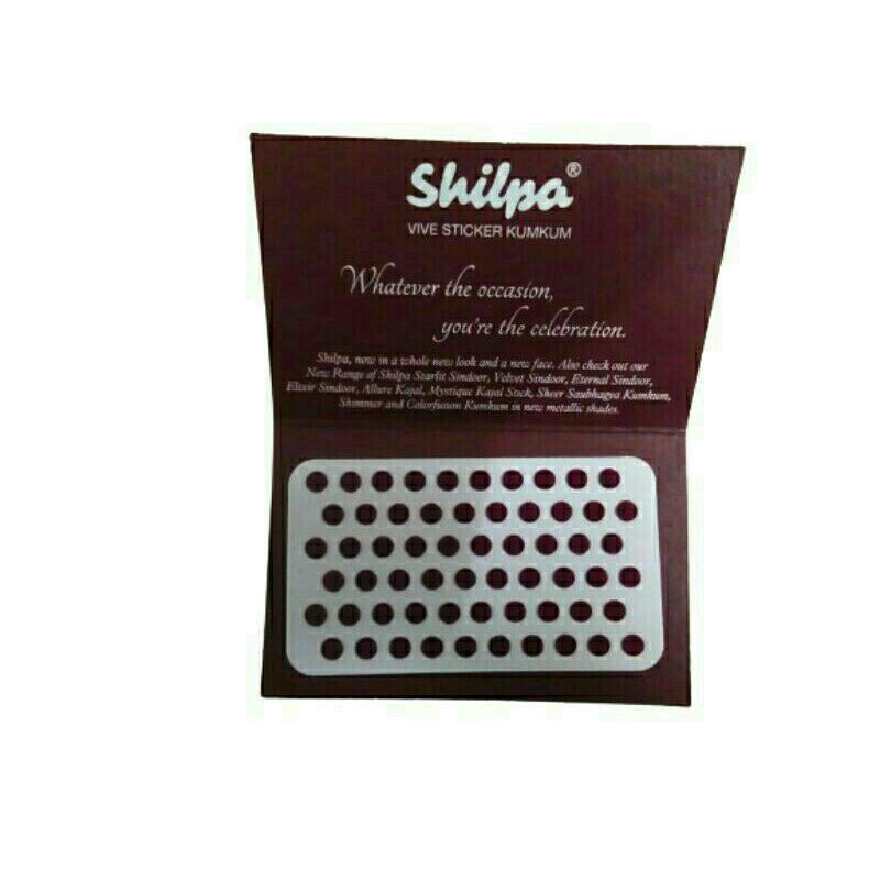 Shilpa, Sun Gold & Eyetex Pallavi Bindi/Pottu Sticker (Black/Deep Red ...