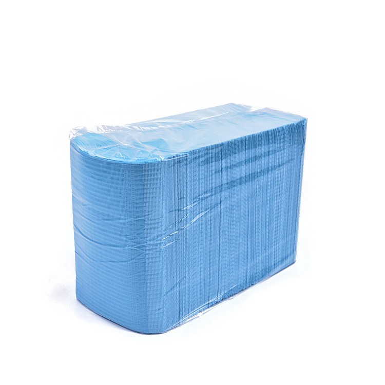 125Pcs Disposable Dental bibs, 2-ply Tissue + 1-Poly backed bib, 13x18 ...