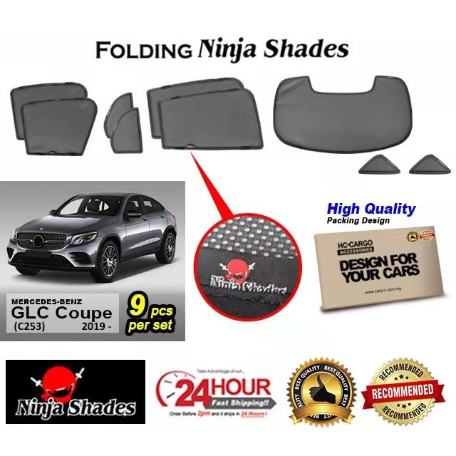 Mercedes Benz GLC Coupe C253 2019 - 2020 Magnetic Ninja Shades Sunshade ...