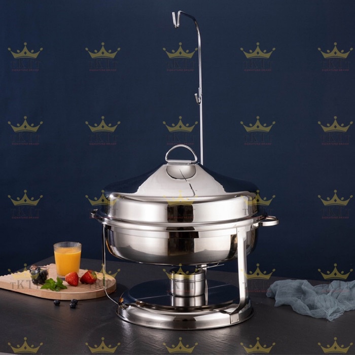 TKTT 42cm Hanging Bell Dome Chafing Dish Buffet Serving Golden Bell ...