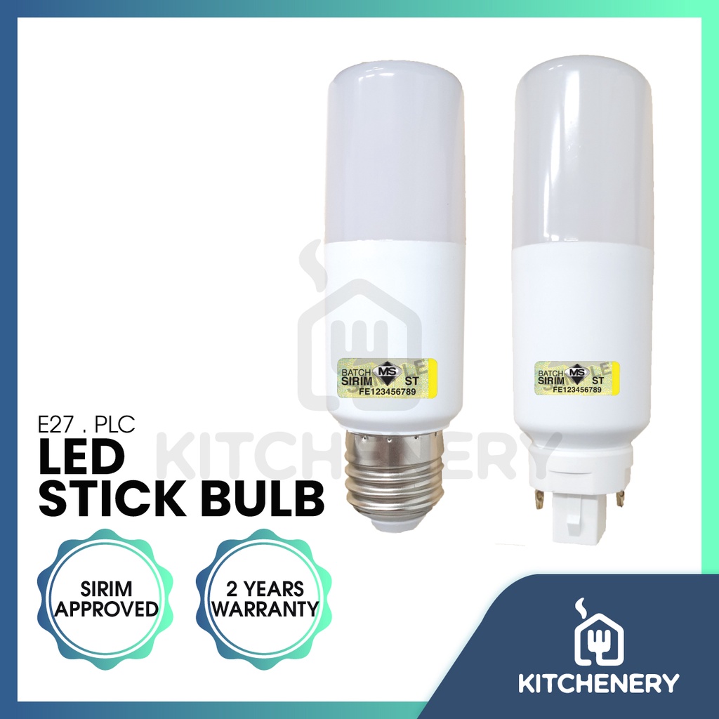 KNY_ LED Stick Bulb E27 PLC 9W 10W 11W 13W Energy Saving Mentol Lampu Meja Siling Ceiling ...