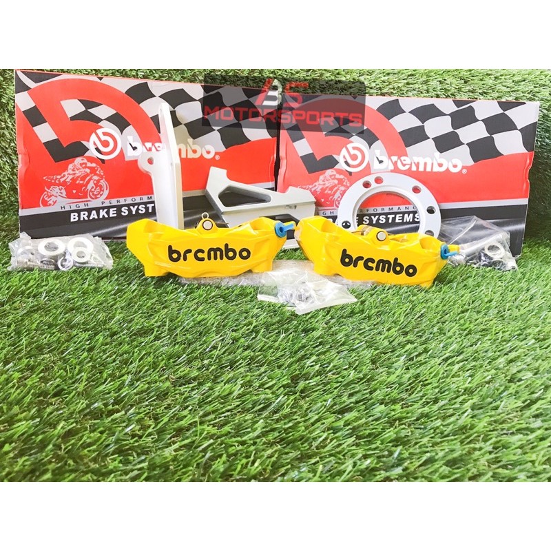M3 BREMBO 4 POT CALIPER SET COMPLETE BRACKET Y15ZR Y15 Y150 YAMAHA ...