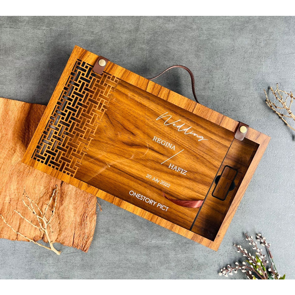 Wooden ALBUM BOX Suitcase MODEL 20x30cm+FLASHDISK 32GB 2.0 CUSTOM ...