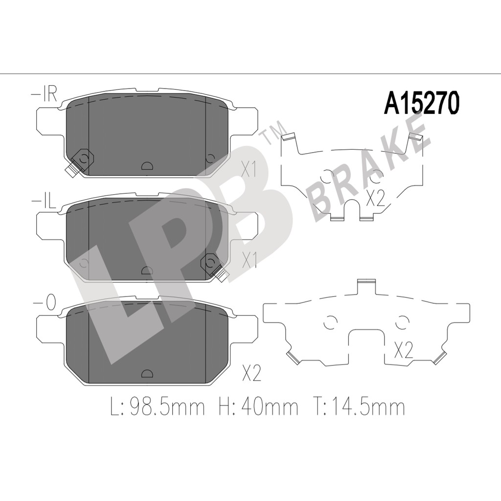 LPB Brake Pad ReaR NA15270 Suzuki Swift IV FZ/NZ AZH414 1.4 GL 14'-,SX4 ...