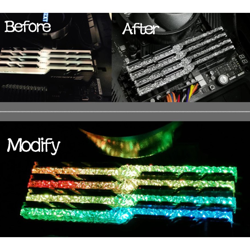 Memory RAM Light Guide Bar Mod For G.Skill TridentZ Neo RGB Change To ...