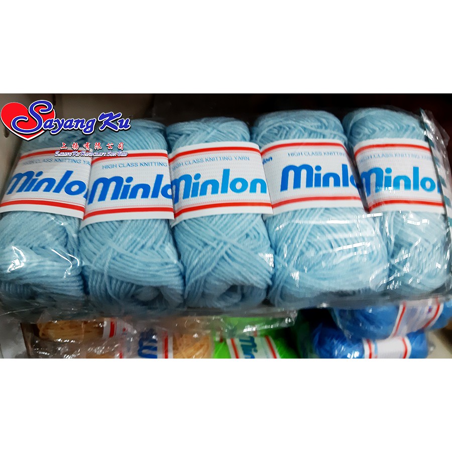 (Hot)( 5 pcs ) Benang Kait Minlon Knitting Yarn & Crochet Yarn Thread ...