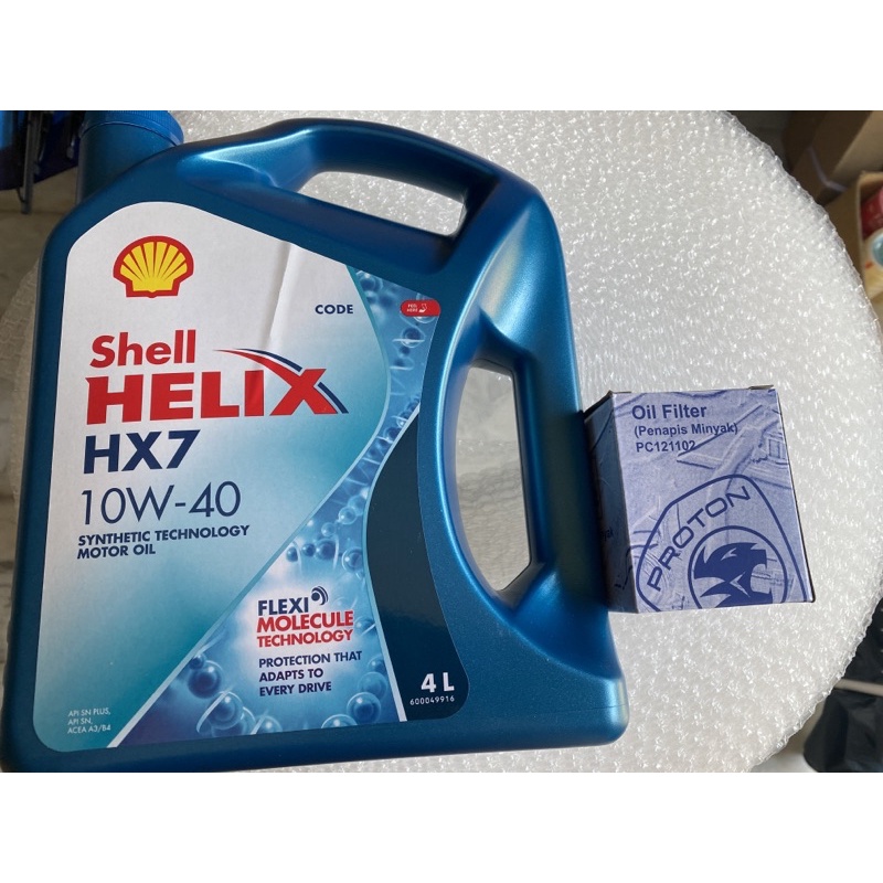Shell Helix ULTRA 5W40 FULLY / HX7 10W-40 Semi Synthetic Engine Oil 4L ...