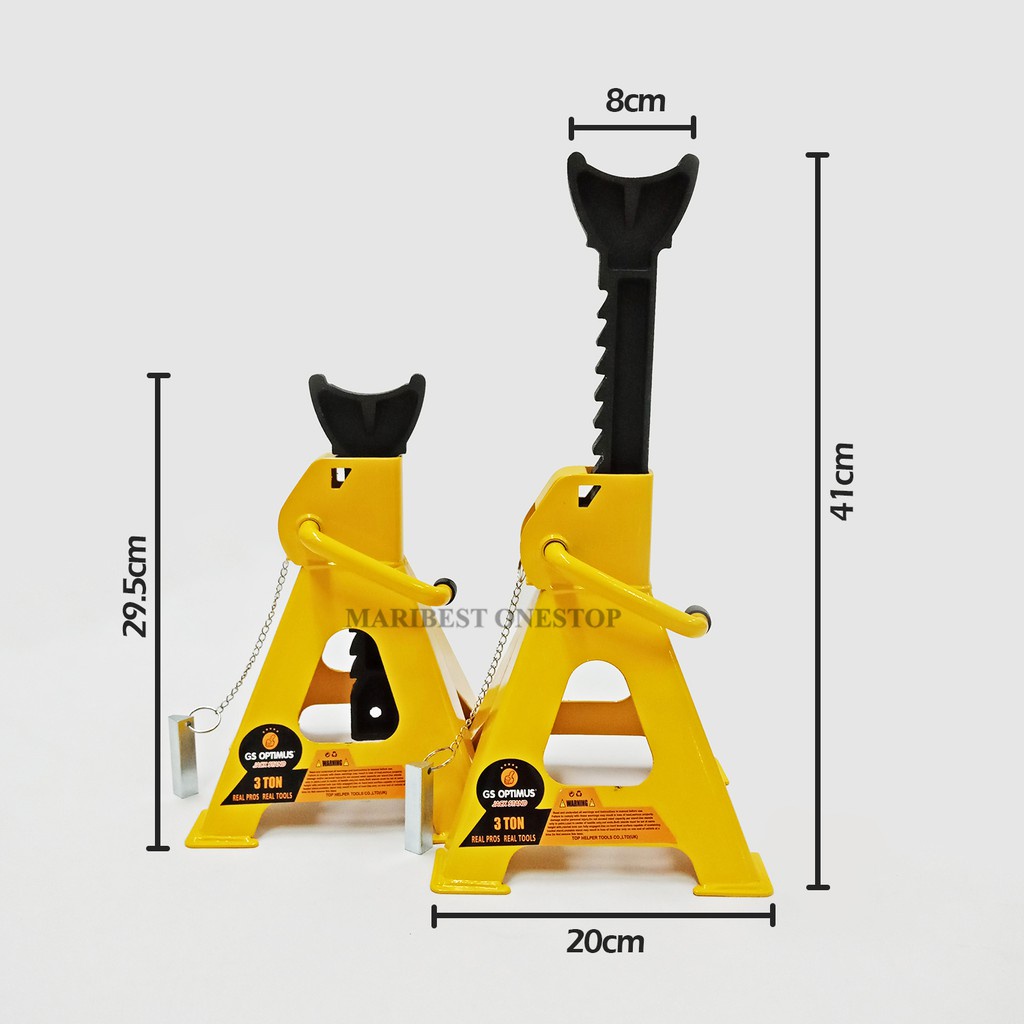 Maribest Car Jack Stand 3 Ton Heavy Duty Lock Jack stand Kereta Stand 3 ...
