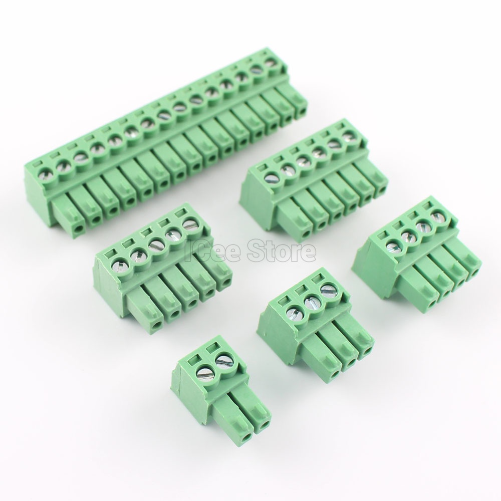 5Pair 15EDG 3.81mm PCB Screw Terminal Block Connector KF2EDG Horizontal Socket Plug 2P 3P 4P 5P ...