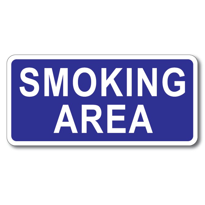 SMOKING AREA ACRYLIC SIGN BOARD 105X220MM ( WE ACCEPT CUSTOM-MAKE ORDER ...