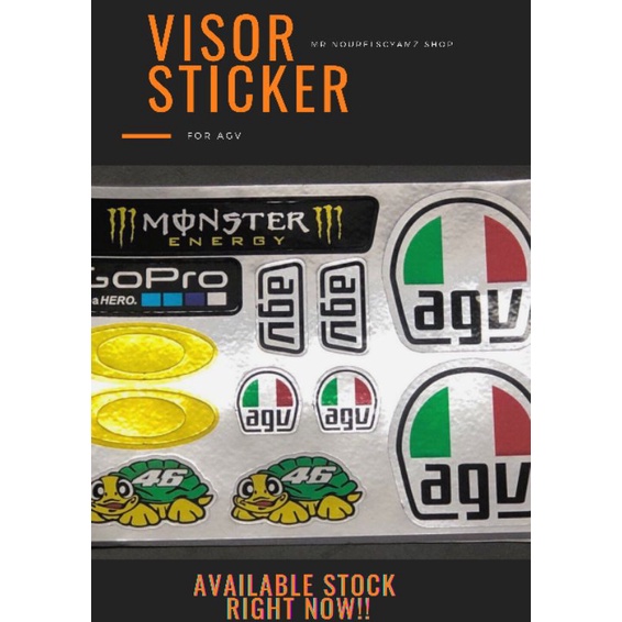AGV Visor Sticker Set | Shopee Malaysia