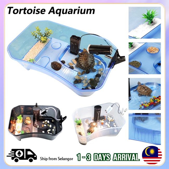[Local shipped]Tortoise Vivarium Box Turtle Aquarium Tank with Basking ...