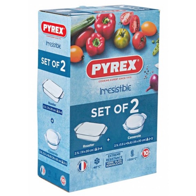 Pyrex Irresistible Casserole & Roaster Set | Shopee Malaysia
