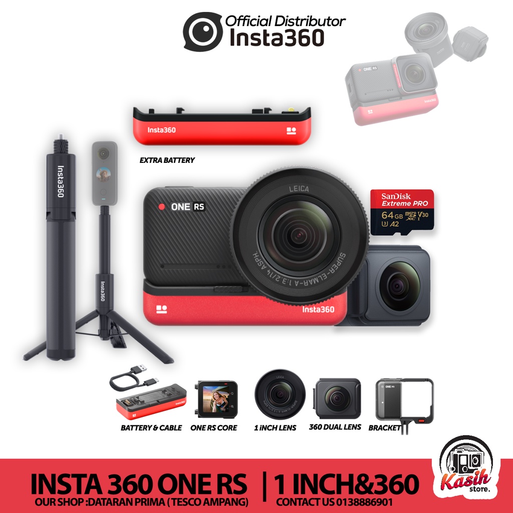 New Model 2022- Insta360 ONE RS 1- Inch Edition Co-Engineered with ...