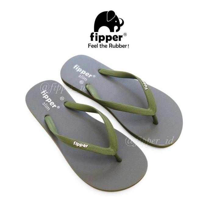 Fipper Slim Original Sandals for Ladies/Woman - Gray & Green Army ...