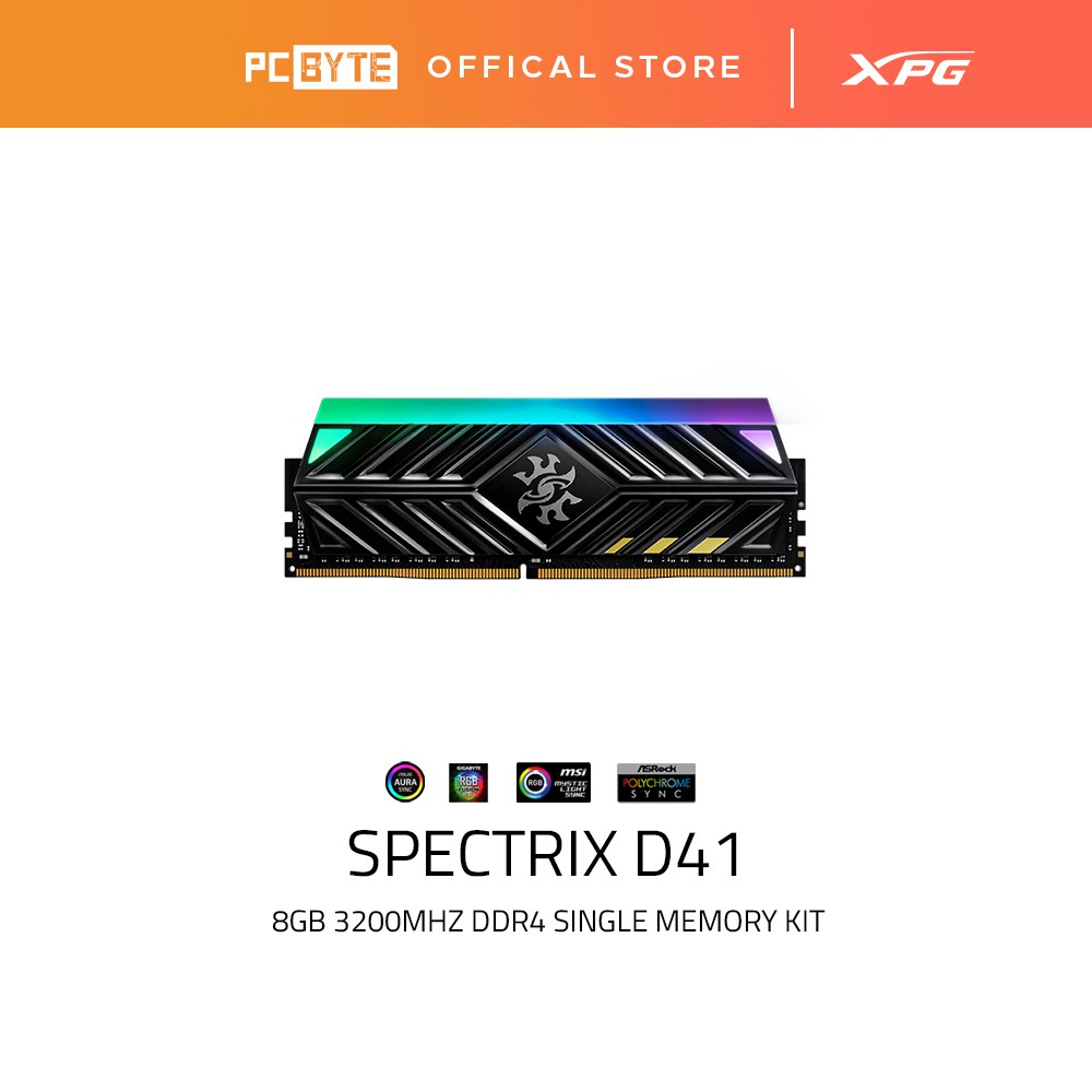 Adata XPG Spectrix D41 RGB 8GB DDR4 Single Desktop Memory RAM ...