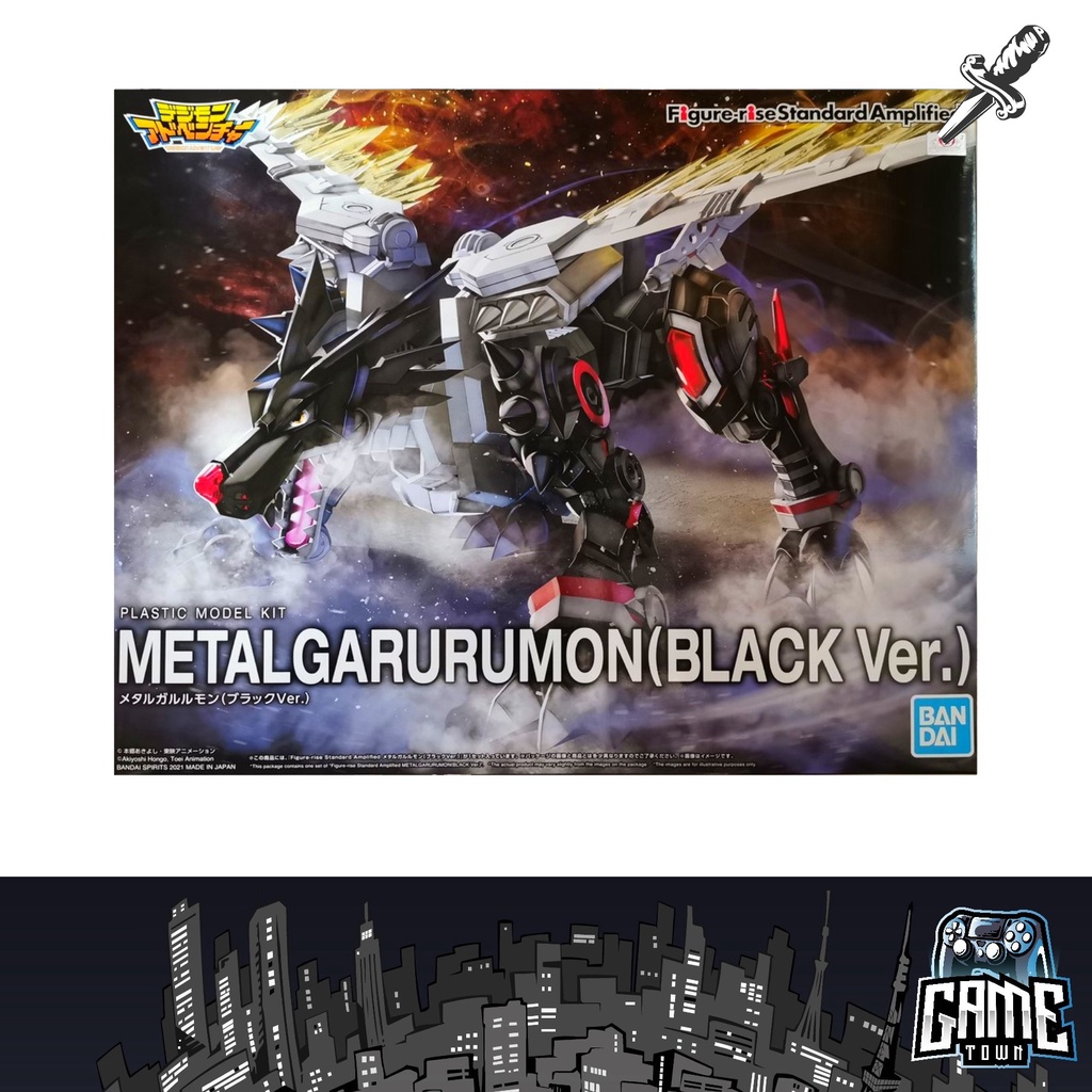 Premium Bandai FRS Figure-rise Standard Amplified Metal Garurumon (Black Ver.) [Digimon ...