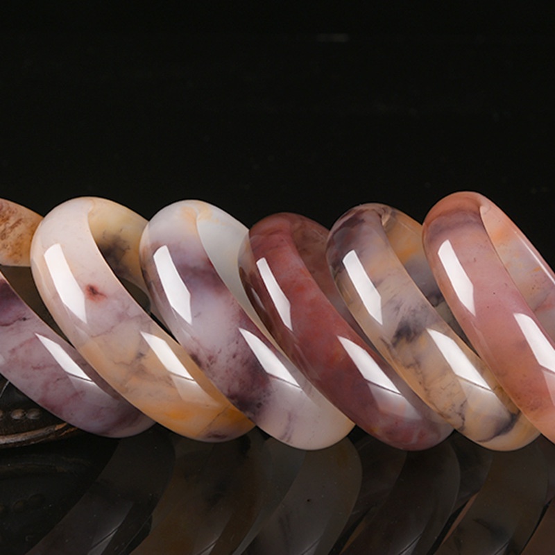 Natural Xinjiang Golden Silk Jade Bracelet Women's Ice Violet Floating ...