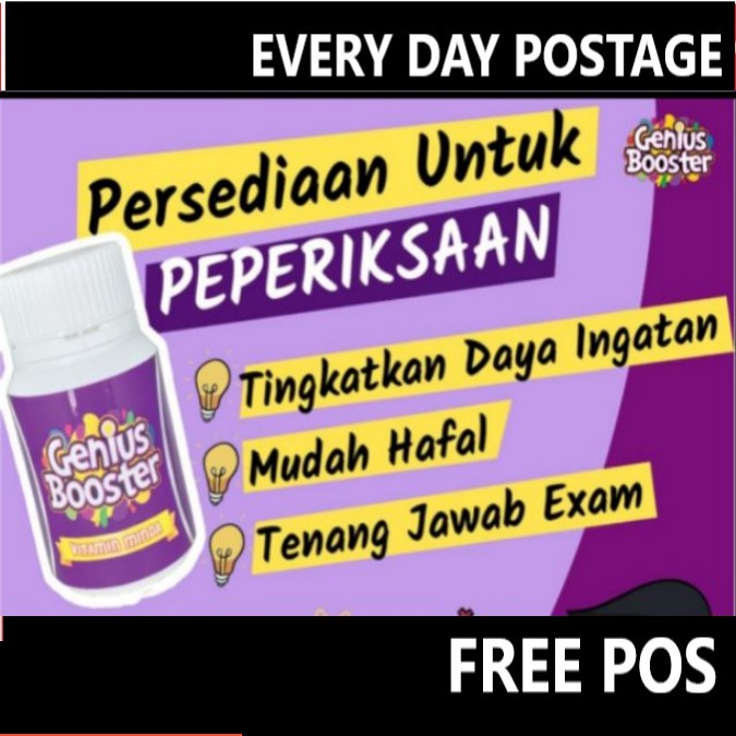 GENIUS BOOSTER - supplemen tingkatkan kecerdasan minda untuk kanak ...