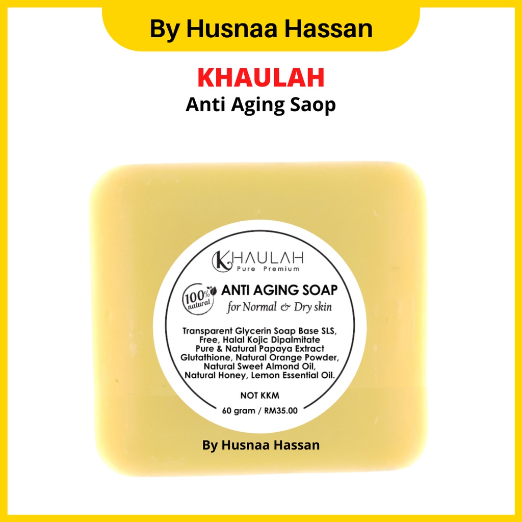 KHAULAH Anti Aging Soap (1 pc) For Normal & Sky Skin Halal Organik ...