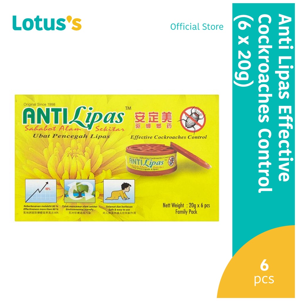 Anti Lipas Effective Cockroaches Control (6pcs x 20g) | Shopee Malaysia