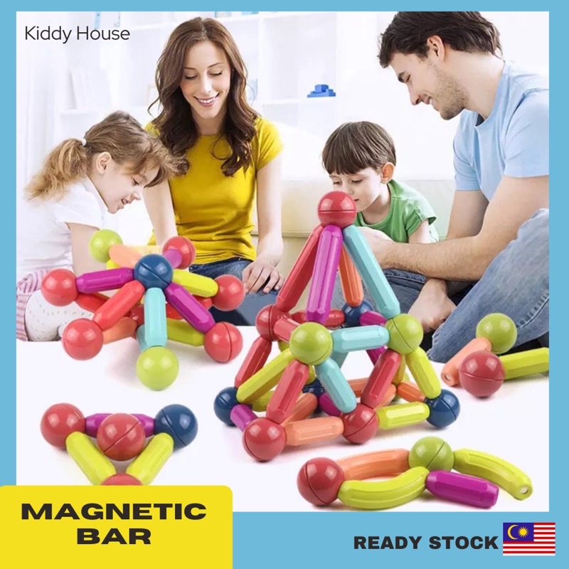 Kids Magnetic Stick Balls Building Toy Blocks High Quality 3D Geometry ...