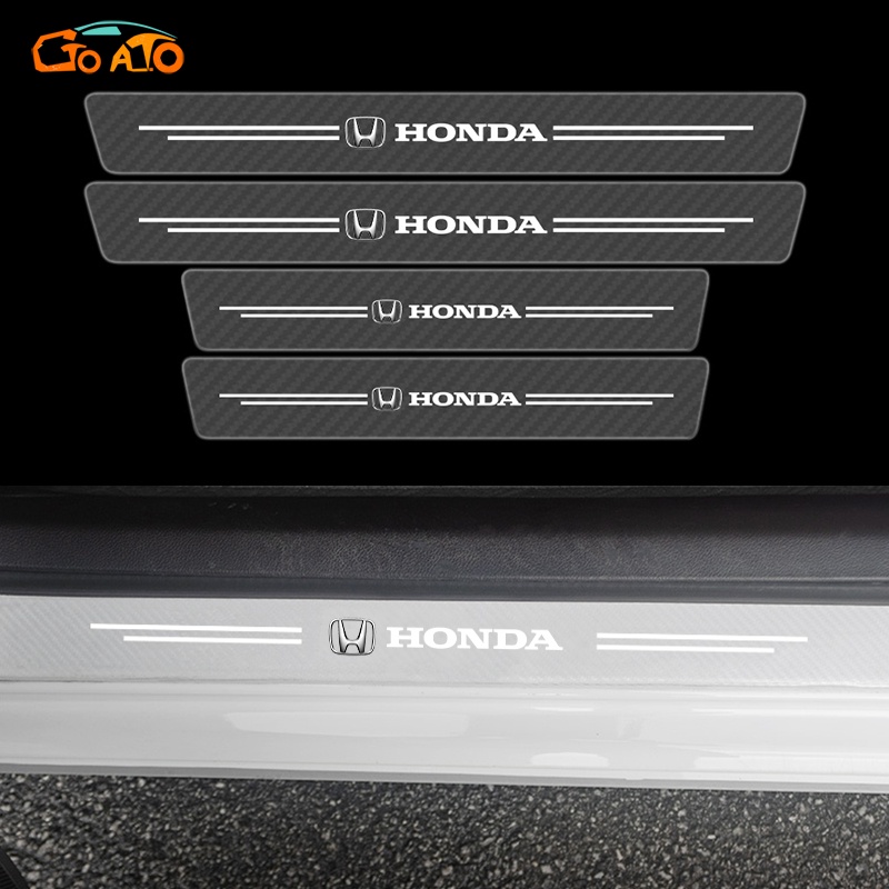 GTIOATO 4PCS Transparent Carbon Fiber Car Door Sill Protector Auto ...