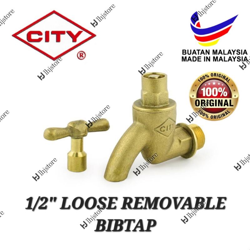 1/2" CITY LOOSE REMOVABLE BIBTAP / KEPALA AIR TEMAGA / BIB WATER TAP ...