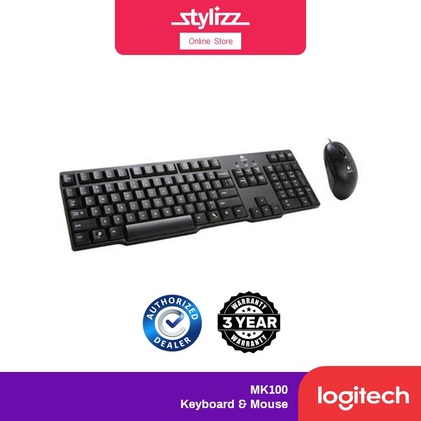 Logitech Mk100-Fe Classic Desktop Keyboard & Mouse | Shopee Malaysia