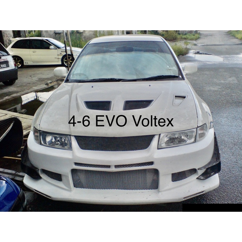 Mitsubishi evolution evo 4 5 6 voltex front bumper canard canards air ...