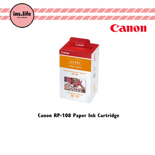 Canon RP-108 4R Size Paper + Ink Cartridge 108 sheets for Canon Selphy CP Printer | Shopee Malaysia