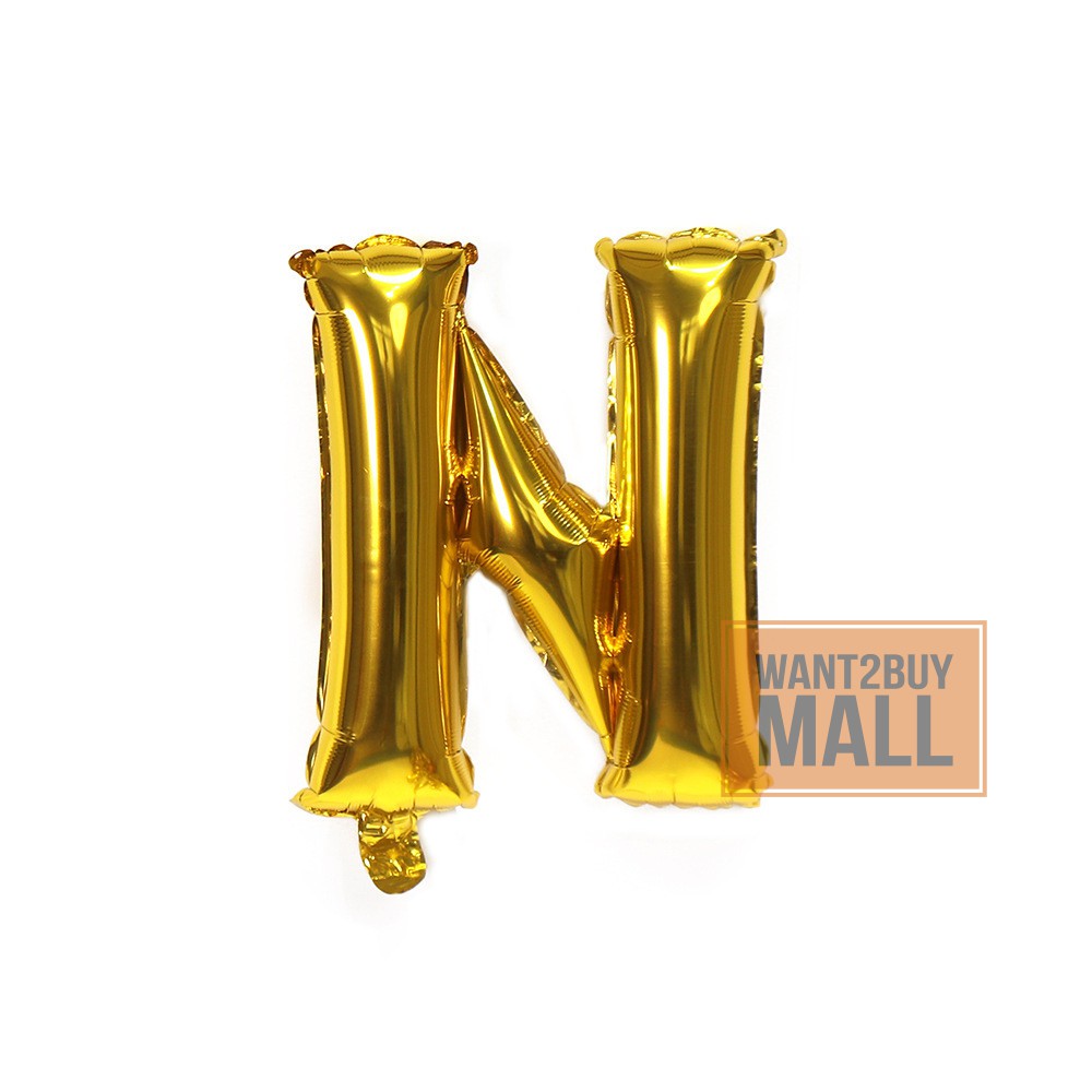 🇲🇾 🏆 16 Inch A-Z 0-9 Alphabet Letters Number Foil Gold Color Party ...
