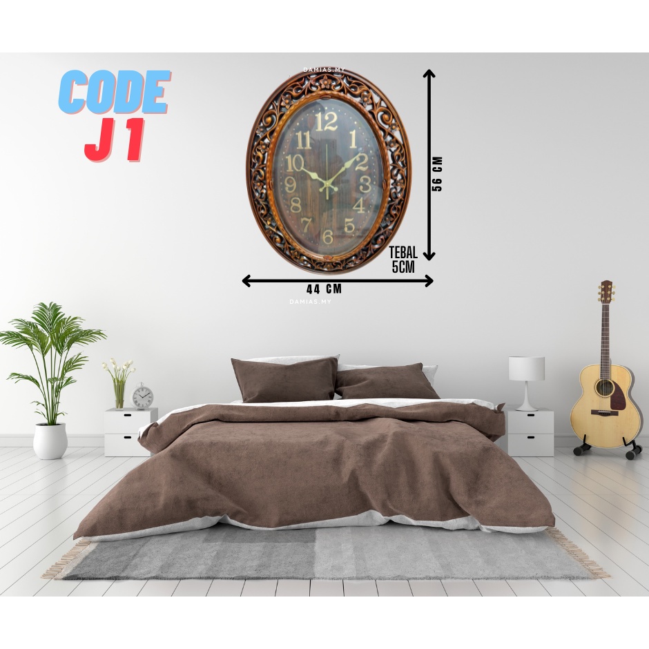 JAM DINDING / WALL CLOCK DIAMOND EXCLUSIVE MUSLIM ARABIC hiasan dinding ...
