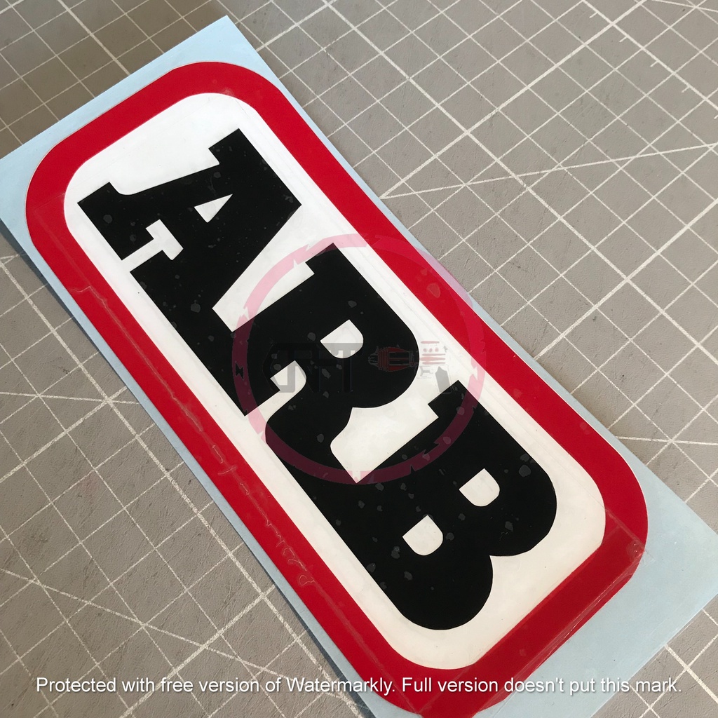 CFS436 ARB 4X4 roofrack Logo Stiker Sticker Vinyl Decal Stripes Depan ...