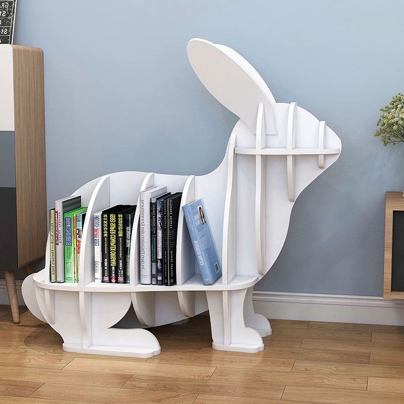 Rabbit modeling book rack cute creative storage rack childrens bedroom ...