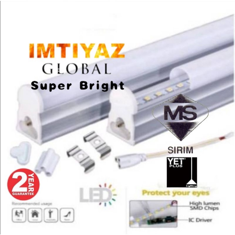 YET[Sirim] LED T5 High Grade Tube Light Drop Curve Light Ceiling Light Lampu Plaster Siling ...