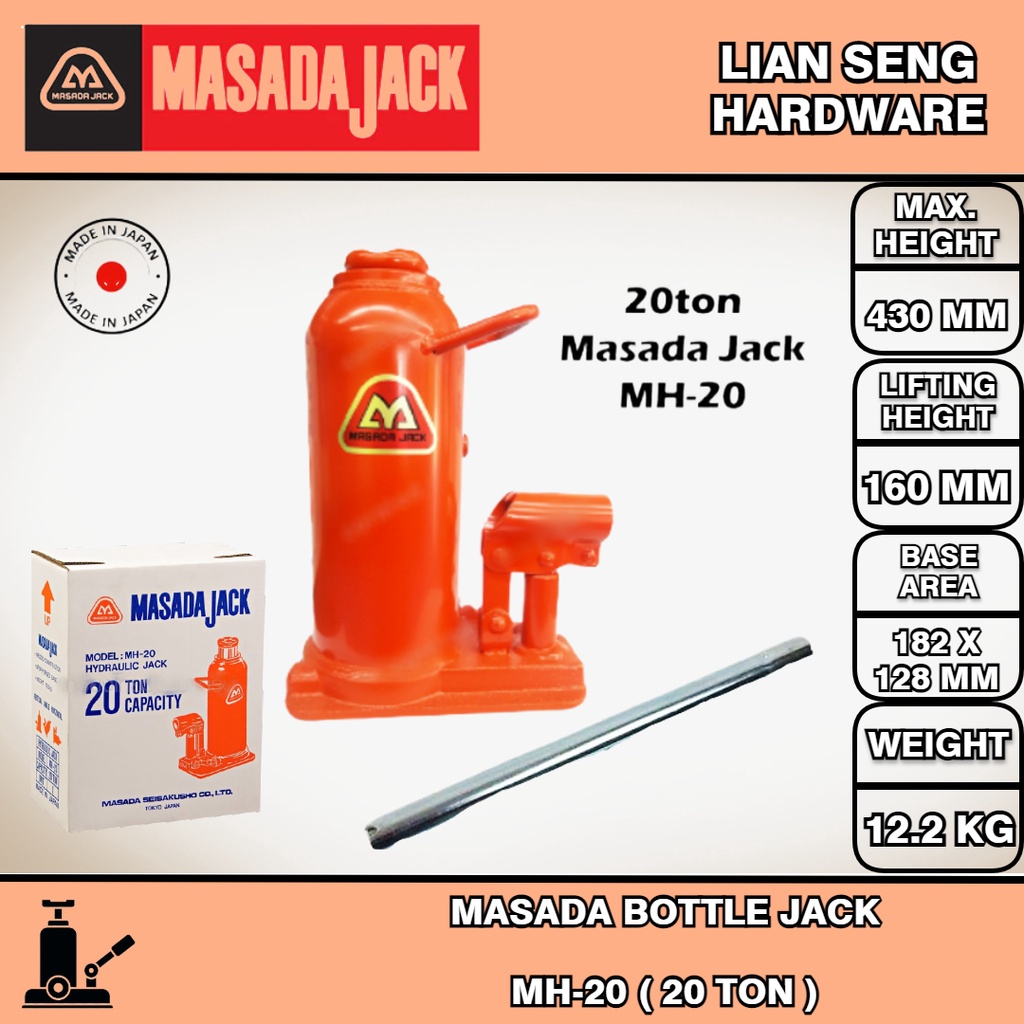 MASADA BOTTLE JACK MH-20 ( 20 TON ) | Shopee Malaysia