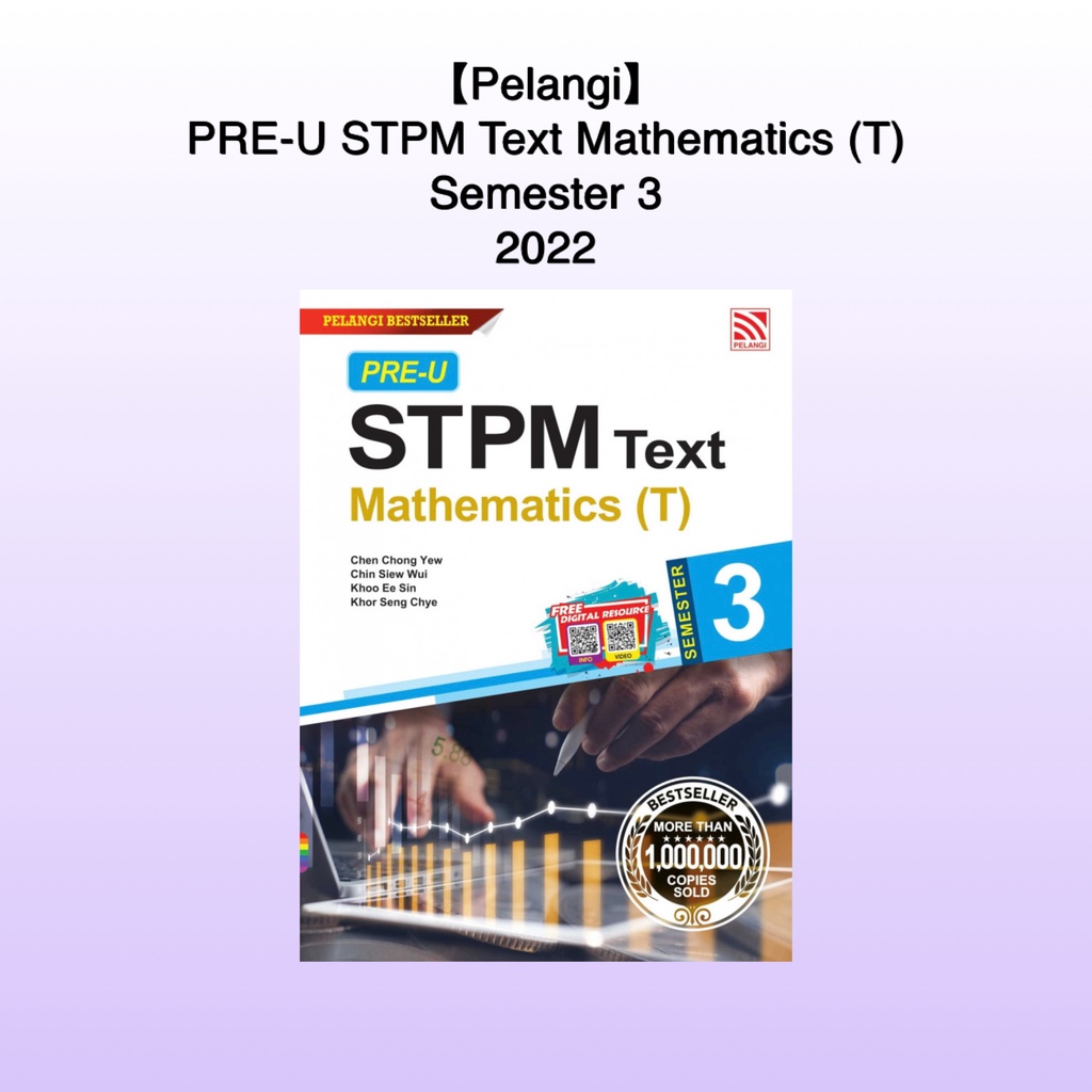 【Pelangi】PRE-U STPM Text Mathematics (T) Semester 3 Edisi 2022 | Shopee ...