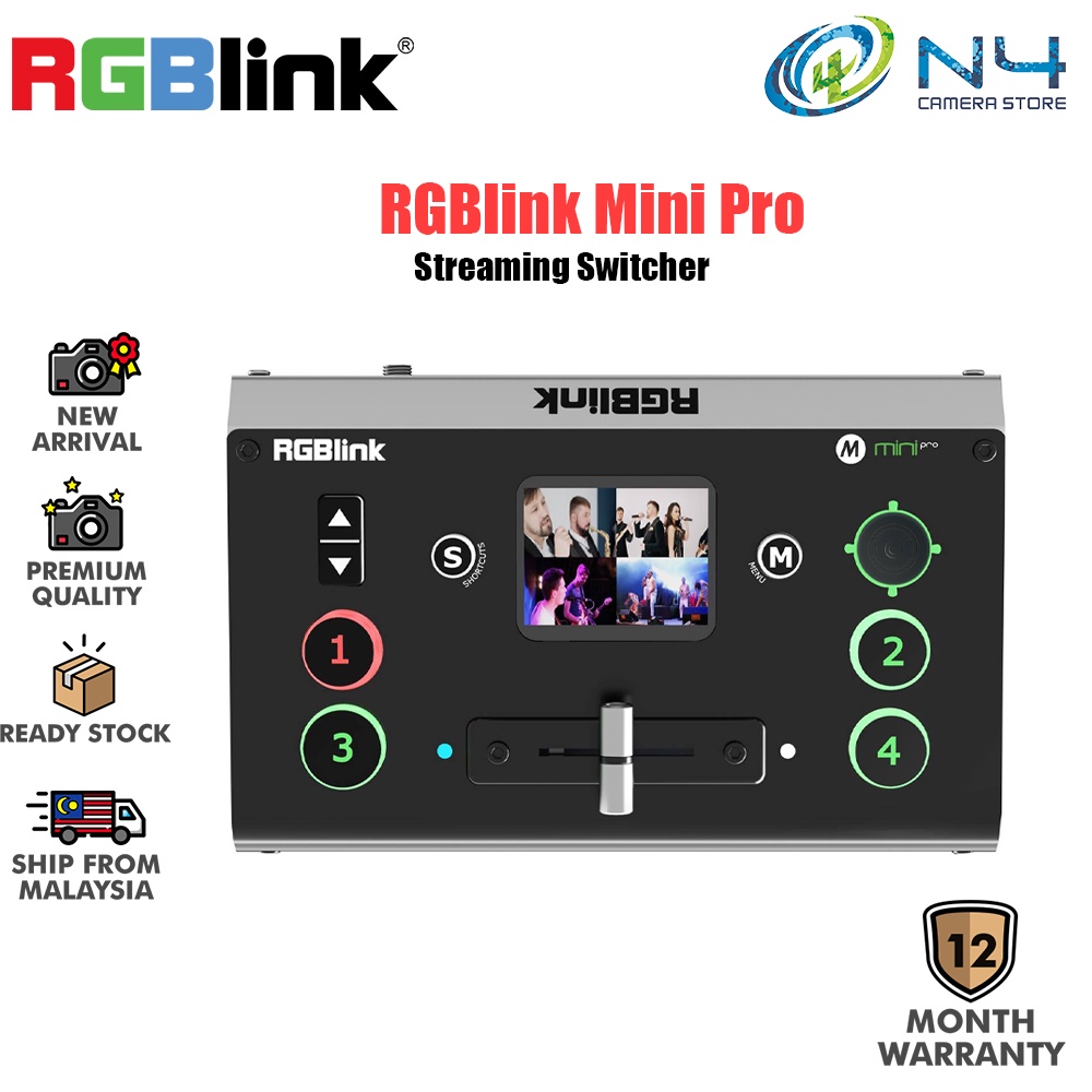 RGBlink Mini Pro 2022 Streaming Switcher with Preview Monitor Live ...