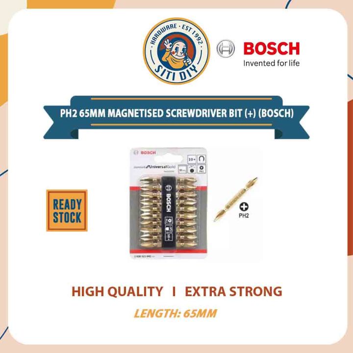 Magnetic Bosch Screw Bits PH2x65mm Bosch Screw Bit Pemegang Skrew Bosch ...