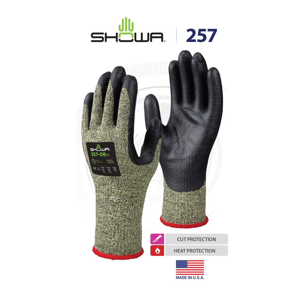 SHOWA 257 Cut and Heat Resistant Safety Glove - Highest Cut Resistance ...