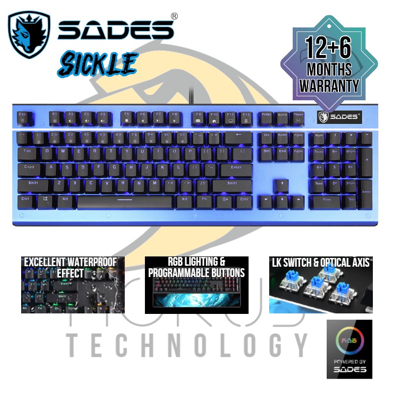 Sades Sickle Mechanical Gaming Keyboard | Shopee Malaysia